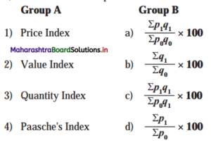 Maharashtra Board Class 12 Economics Solutions Chapter 6 Index Numbers ...