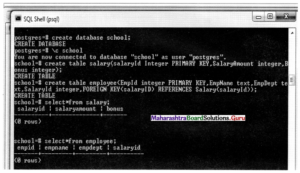 Maharashtra Board Class 11 Information Technology Practicals Skill Set 6 DBMS (PostgreSQL ...